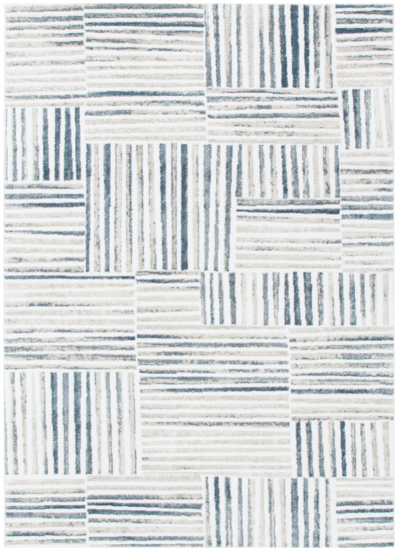 Wellington Geometric Lines Blue Rug - W002 – All Modern Design